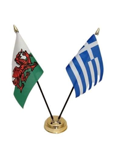 Greece & Wales Table Flag | Buy Greece & Wales Table Flag | NWFlags
