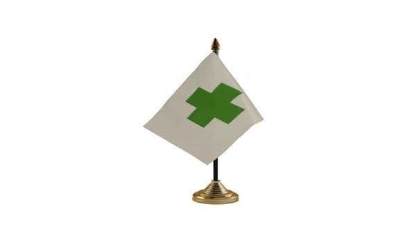 Green Cross Table Flag | Buy Green Cross Table Flag | NWFlags