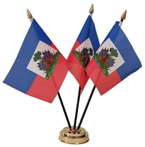 Haiti Triple Table Flag