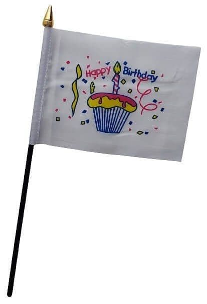 Happy Birthday Cake Table Flag - NO BASE | Buy Happy Birthday Cake ...