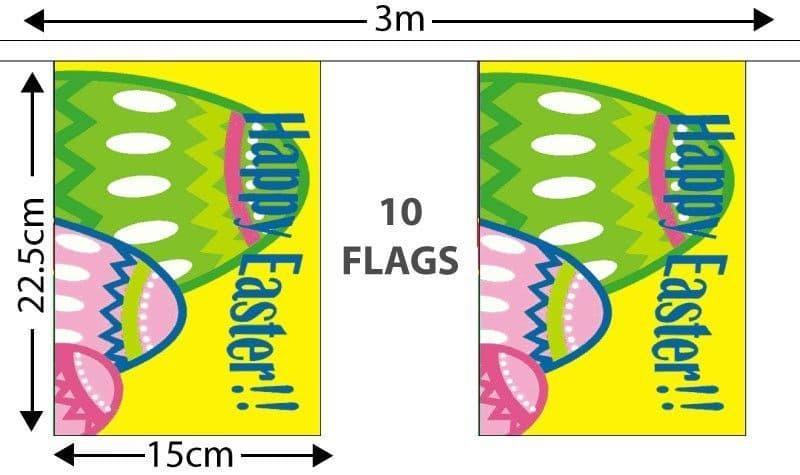 Happy Easter Small Bunting | Buy Happy Easter Small Bunting | NWFlags