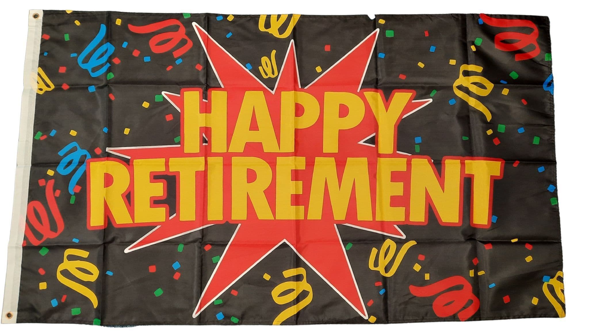 Happy Retirement Black Flag | Buy Happy Retirement Black Flag