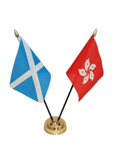 Hong Kong & Scotland Table Flag | Buy Hong Kong & Scotland Table Flag