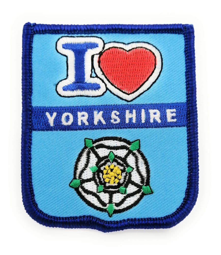 I Love Yorkshire Shield patch | Buy I Love Yorkshire Shield patch
