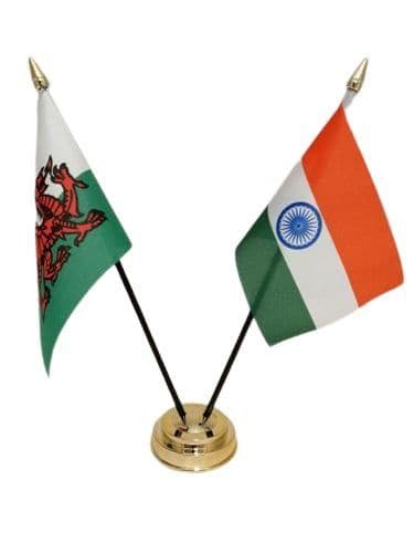 India & Wales Table Flag | Buy India & Wales Table Flag | NWFlags