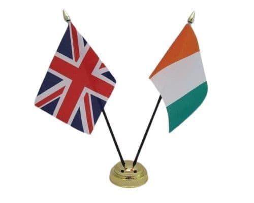 Ivory Coast & UK Table Flag | Buy Ivory Coast & UK Table Flag