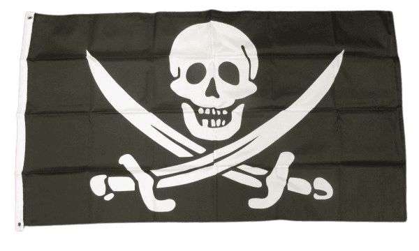 3ft x 2ft Jack Rackham Skull Pirate Flag | Buy Jack Rackham Skull Flag