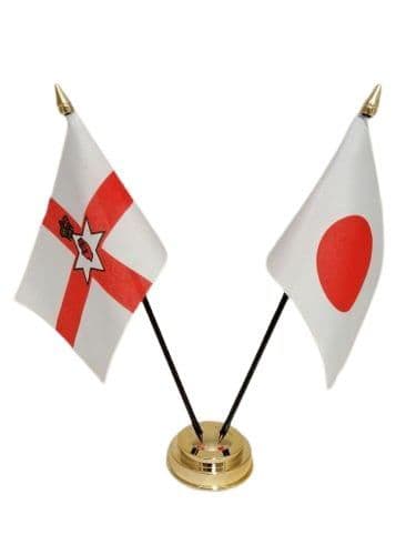 Japan friendship Table Flag | Buy Japan & Northern Ireland Table Flag