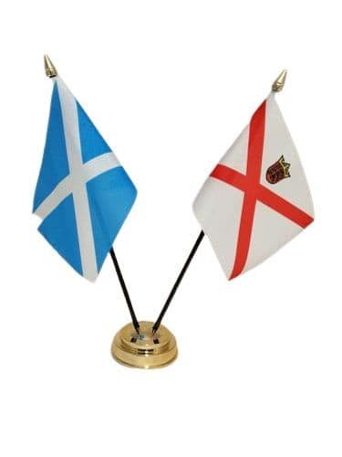 Jersey & Scotland Table Flag | Buy Jersey & Scotland Table Flag