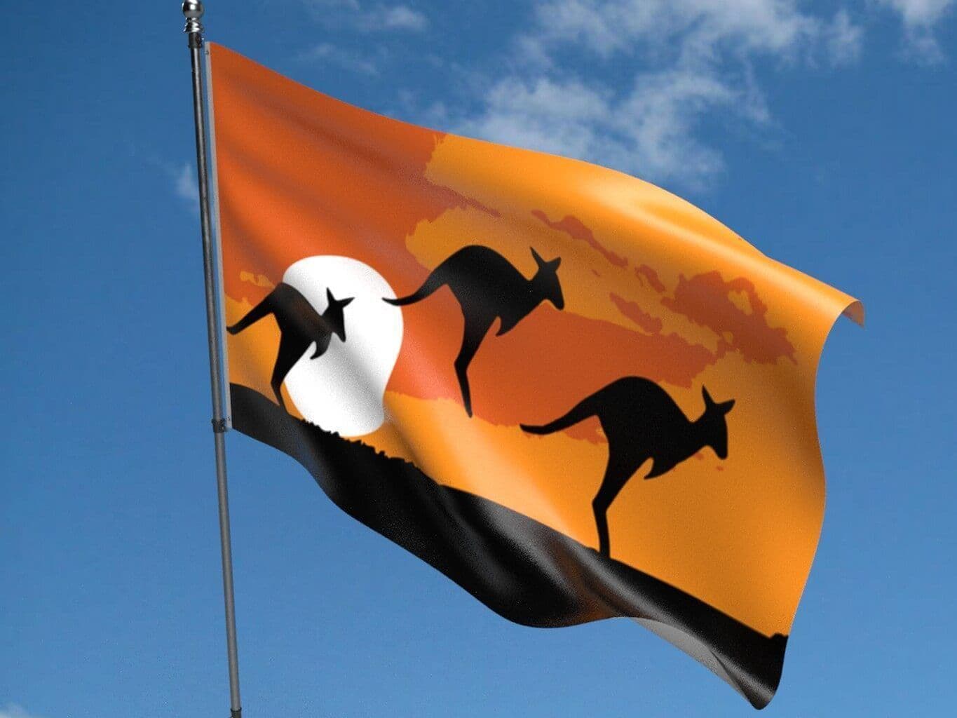 Kangaroo Silhouette Flag | Buy Kangaroo Silhouette Flag | NWFlags
