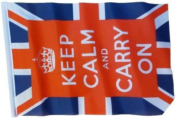 Keep Calm & Carry On UK Flag | Buy Keep Calm & Carry On UK Mini Flag