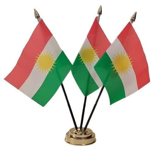 Kurdistan Triple Table Flag