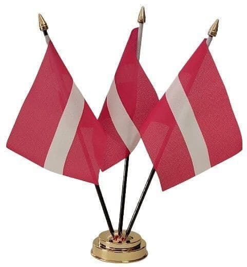 Latvia Triple Table Flag | Buy Latvia Triple Table Flag | North West Flags