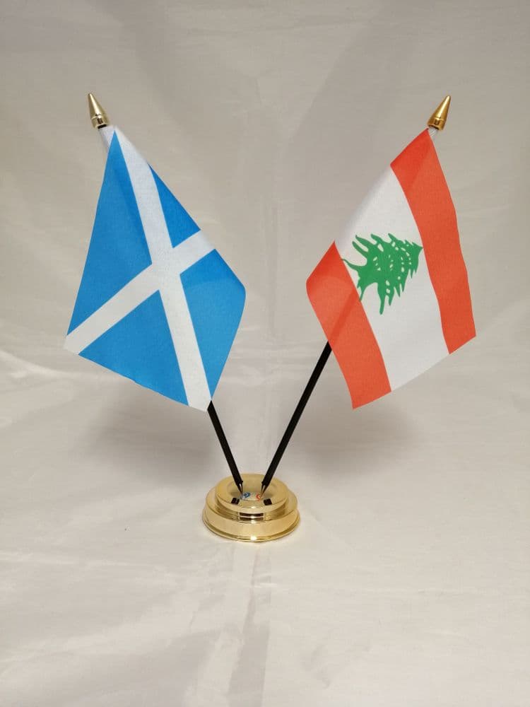 Lebanon & Scotland Table Flag | Buy Lebanon & Scotland Table Flag