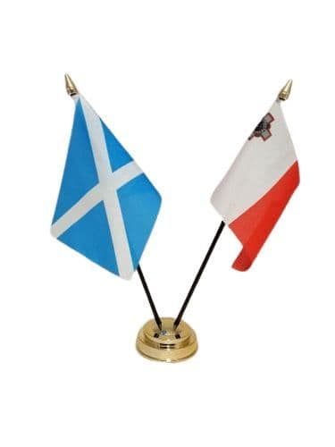 Malta & Scotland Table Flag | Buy Malta & Scotland Table Flag