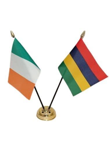 Mauritius & Ireland Table Flag | Buy Mauritius & Ireland Table Flag