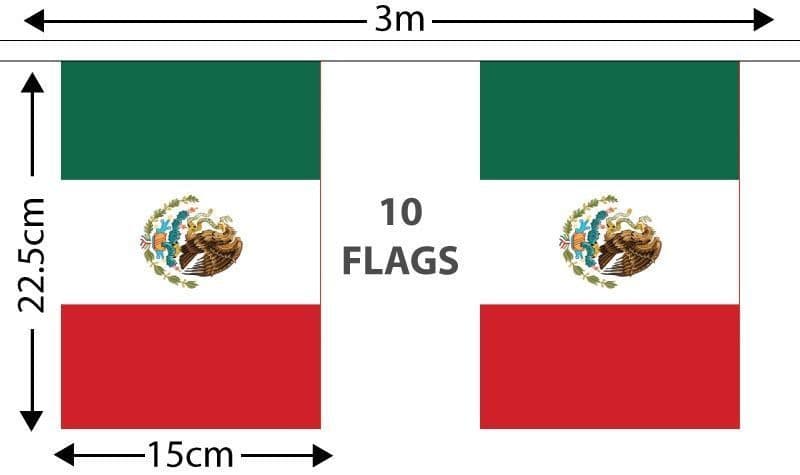 Mexico Bunting Small | Buy Mexico Small Bunting | NWFlags