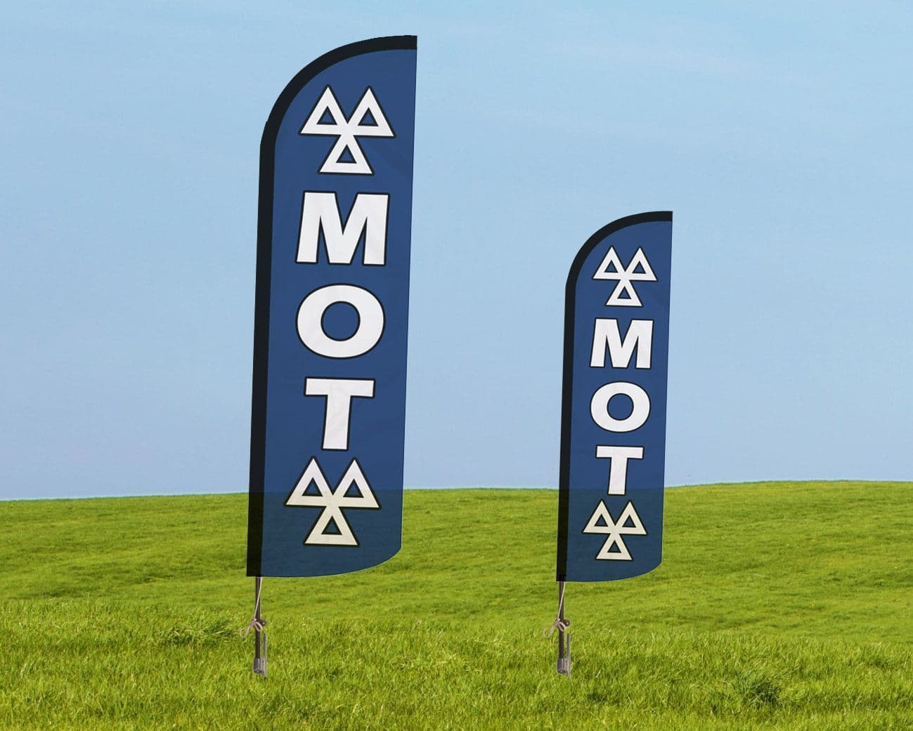 MOT Logo Blue Advertising Flag Large | Buy MOT Logo Blue Flag Large