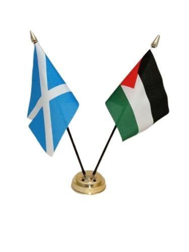 Palestine & Scotland Table Flag | Buy Palestine & Scotland Table Flag