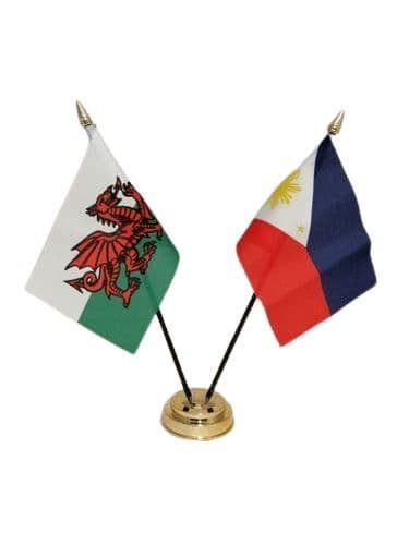 Philippines & Wales Table Flag | Buy Philippines & Wales Table Flag