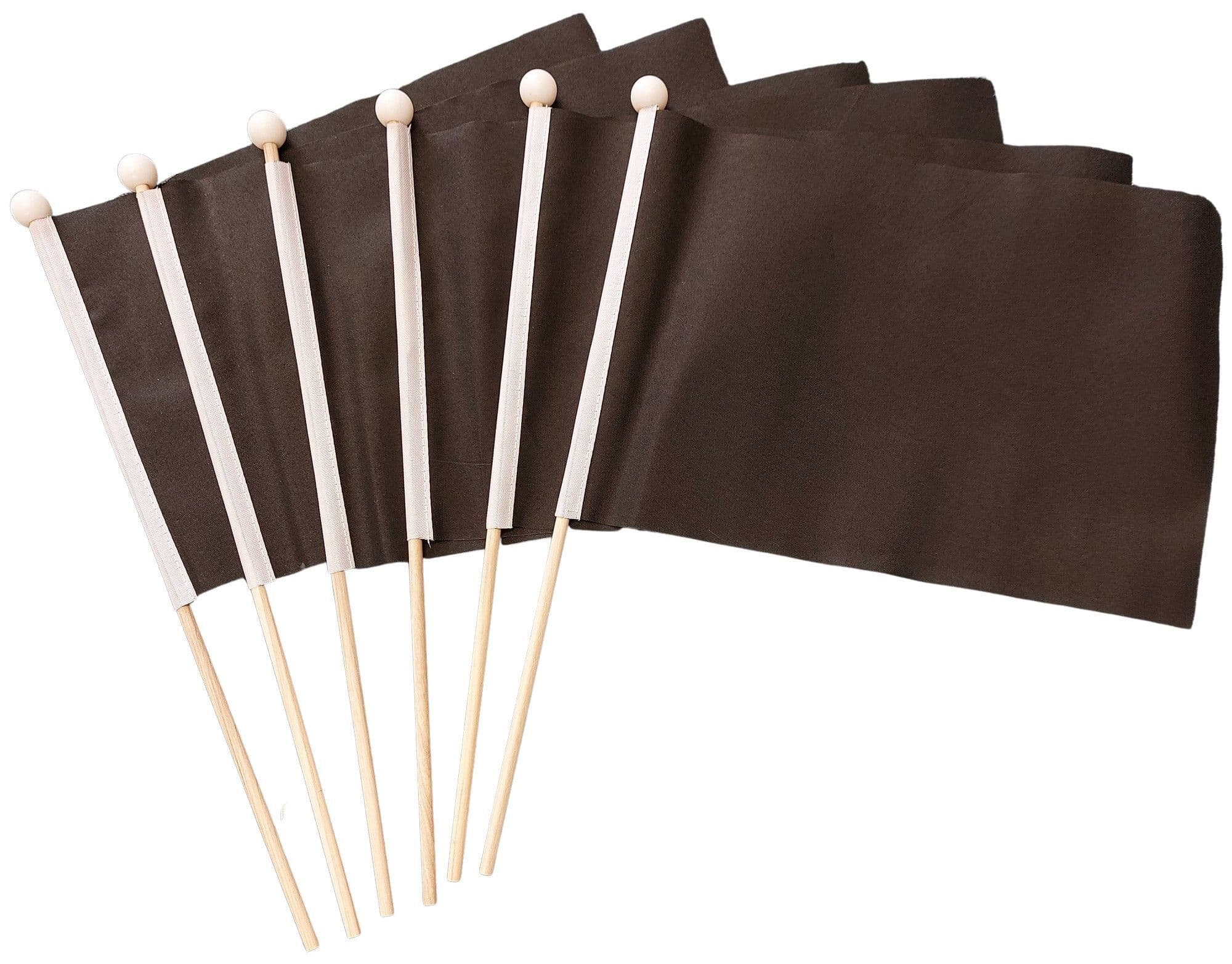 Plain Black Pack of Hand Flags | Buy Plain Black Pack of Hand Flags