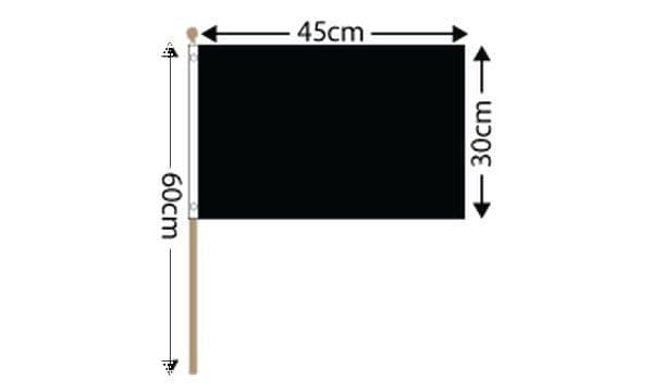 Plain Black Large Hand Flag | Buy Plain Black Large Hand Flag