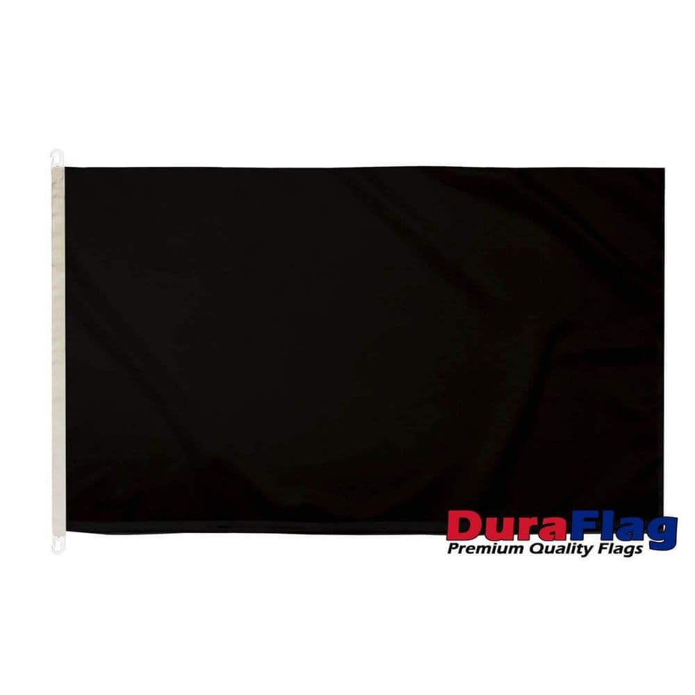 Plain Black Premium Quality DuraFlag with Clips - 5ft x 3ft | Buy Plain ...