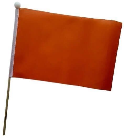 Plain Orange Hand Flag | Buy Plain Orange Hand Flag | NWFlags