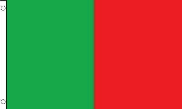 Plain Green & Red Small Flag | Buy Plain Green & Red Small Flag