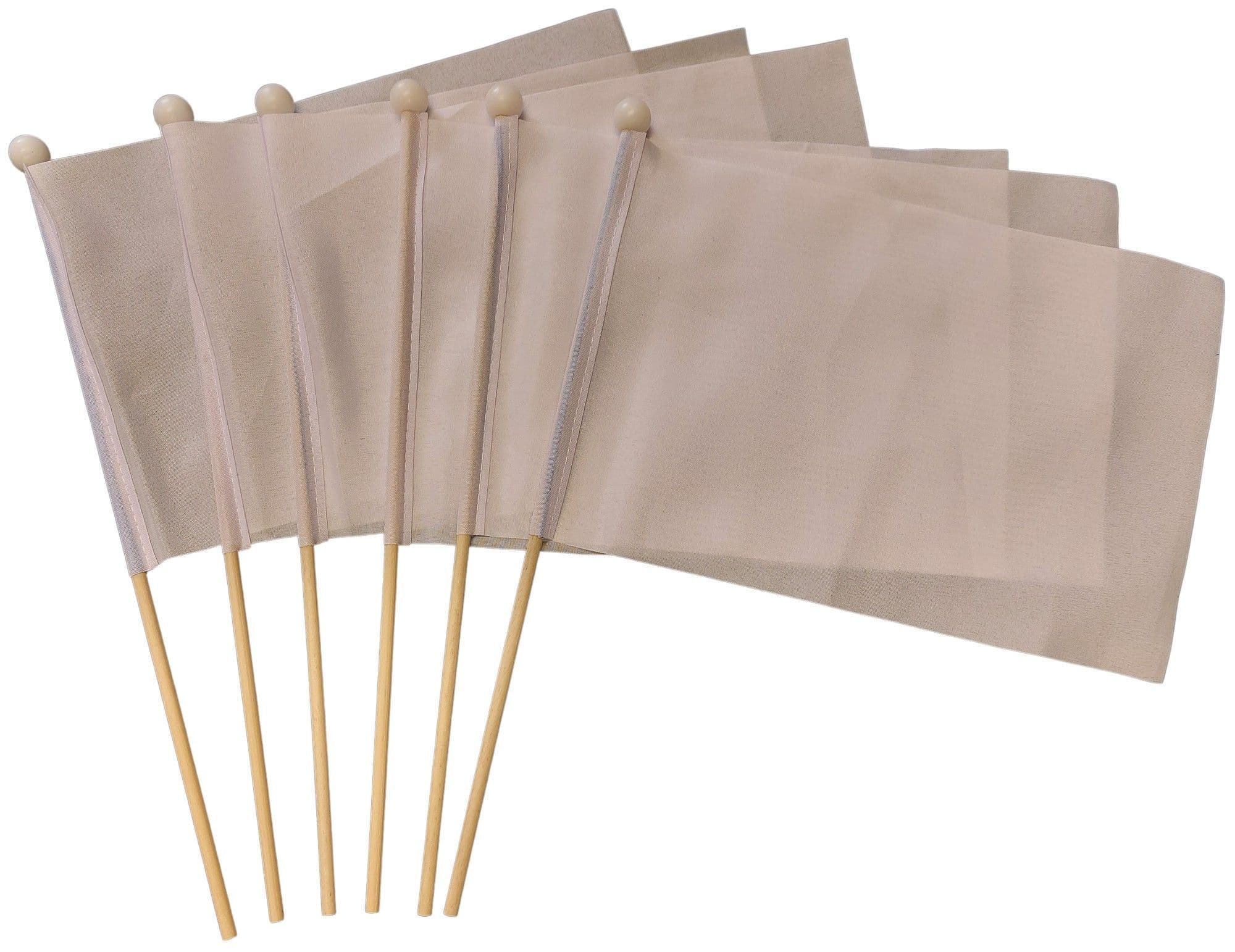 Plain White Pack of Hand Flags | Buy Plain White Pack of Hand Flags