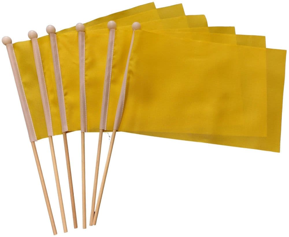 Plain Yellow Pack of Hand Flags | Buy Plain Yellow Pack of Hand Flags