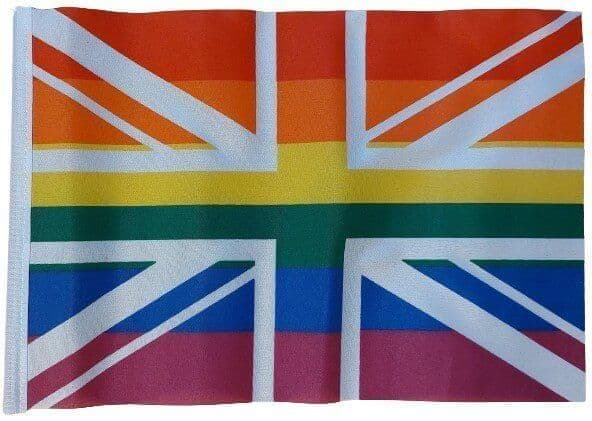 Rainbow Union jack Mini Flag | Buy Rainbow Union jack Mini Flag