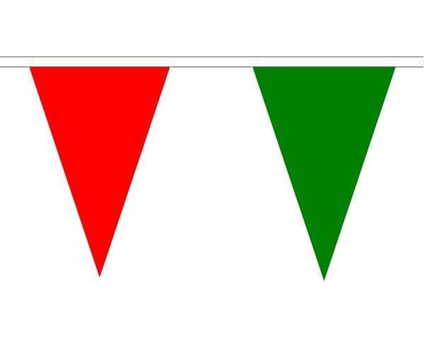 Red & Green Triangle 5m Bunting | Buy Red & Green Triangle Bunting