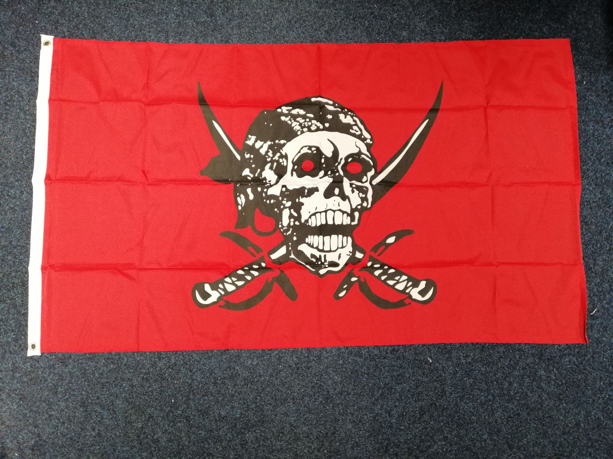 Buy Red Skull & Cross Sabre Jolly Rouge Pirate Flag | NWFlags