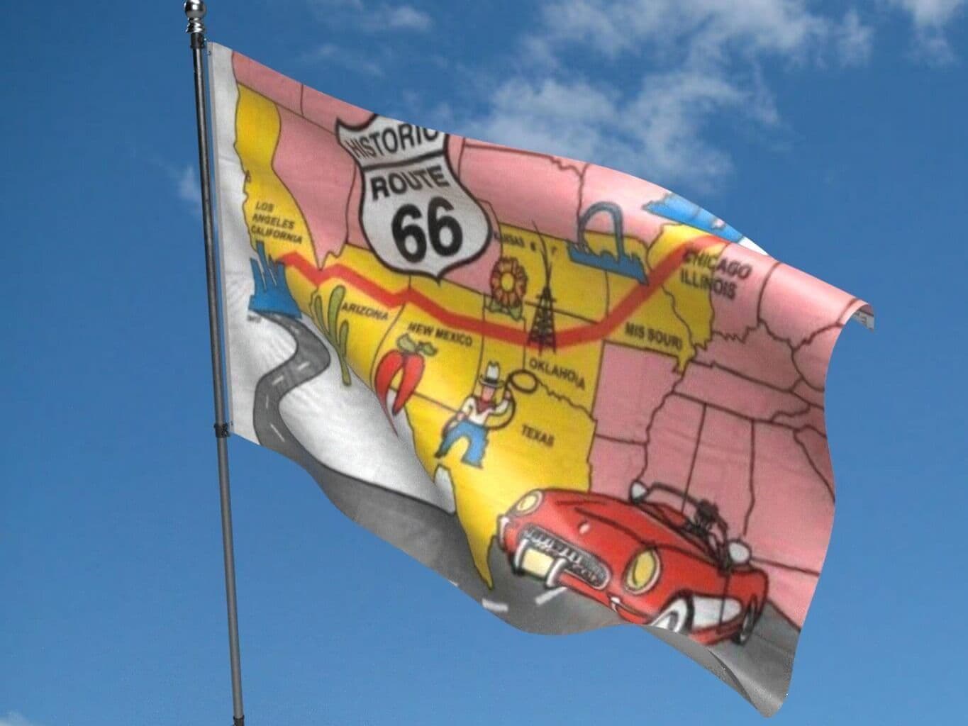 Route 66 Flag | Buy Route 66 5ft x 3ft Flag | North West Flags