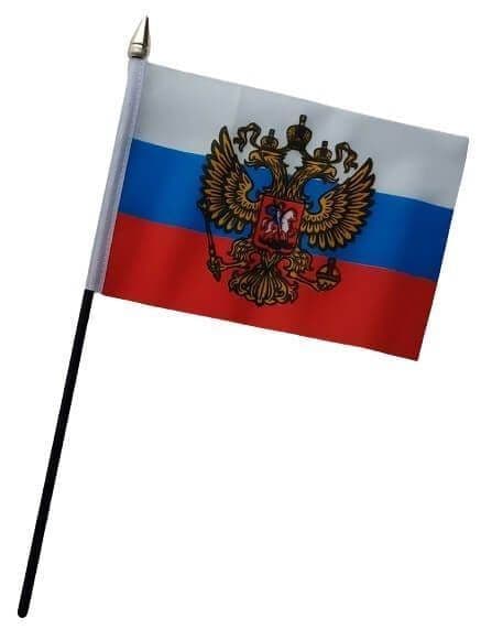 Russia Eagle Table Flag - NO BASE
