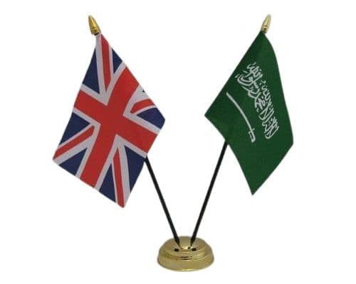 Saudi Arabia & UK Table Flag | Buy Saudi Arabia & UK Table Flag
