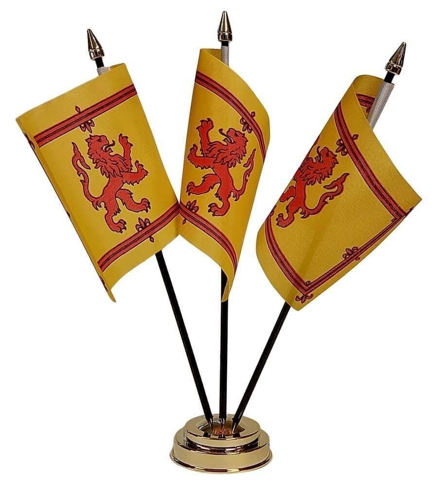 Scotland Lion Triple Table Flag