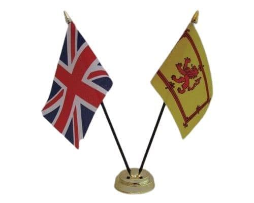 Scotland Lion & UK Table Flag | Buy Scotland Lion & UK Table Flag