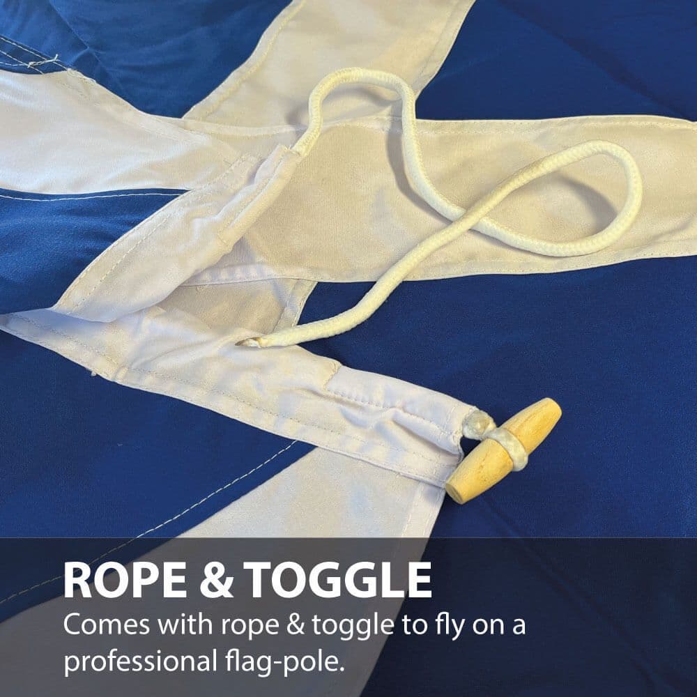 Scotland Sewn Flag with Rope & Toggle - 3ft x 2ft | NWFlags
