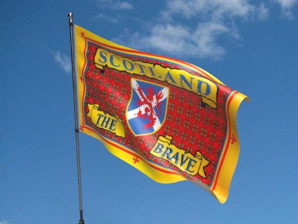 Scotland The Brave Tartan Flag | Buy Scotland The Brave Tartan Flag