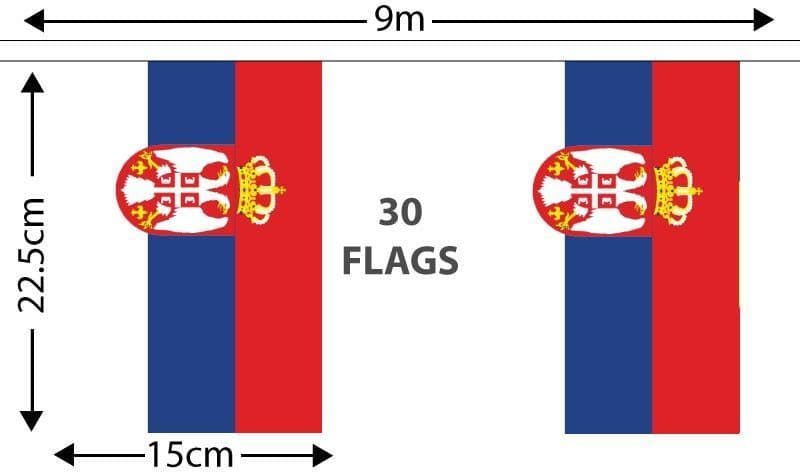 Serbia Bunting Buy Serbia Bunting North West Flags