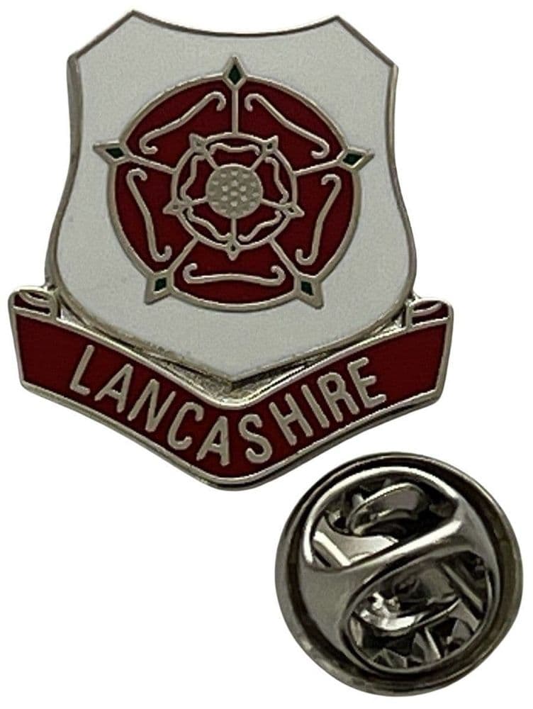 Shield Lancashire Rose Badge | Buy Shield Lancashire Rose Pin Badge
