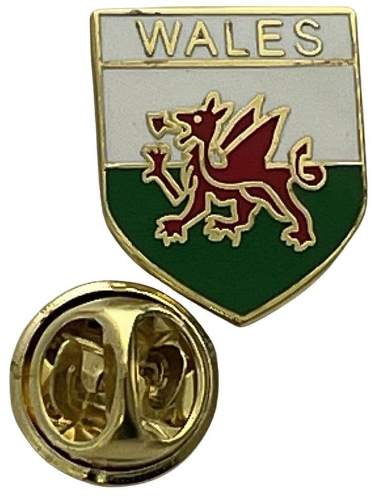 Shield Wales Dragon Pin Badge | Buy Shield Wales Dragon Pin Badge