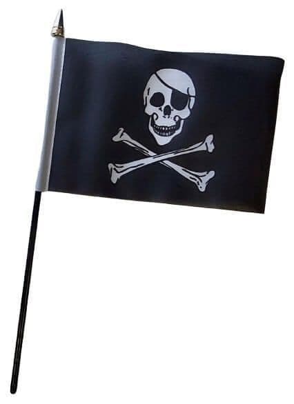Skull and Crossbones Table Flag - NO BASE | Buy Skull and Crossbones ...