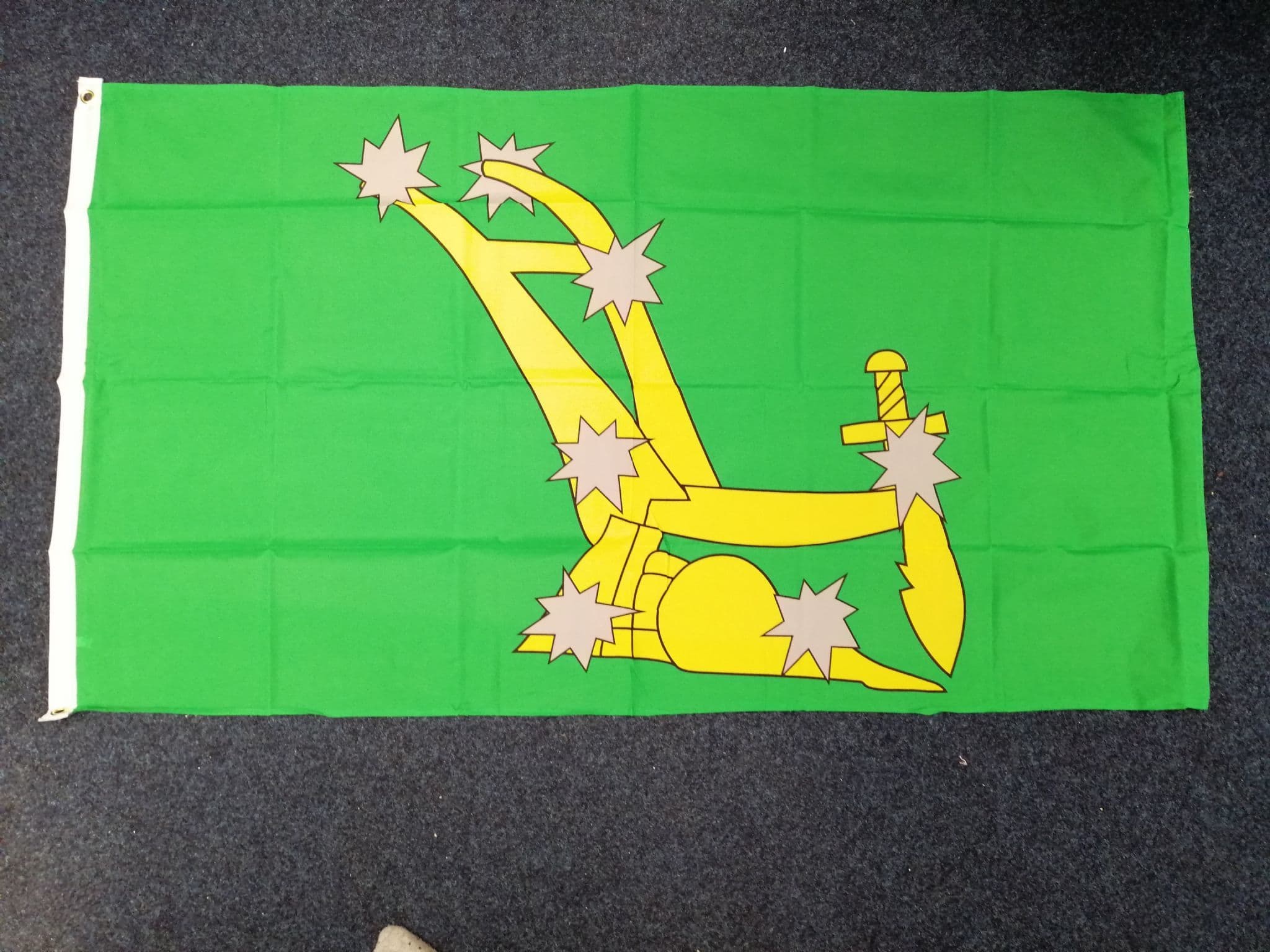 Starry plough Green Flag | Buy Starry plough Green Flag | NWFlags