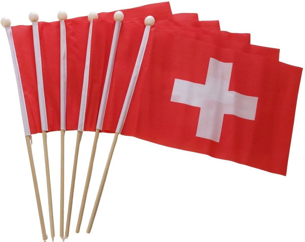 Switzerland Pack of Hand Flags | Buy Switzerland Pack of Hand Flags