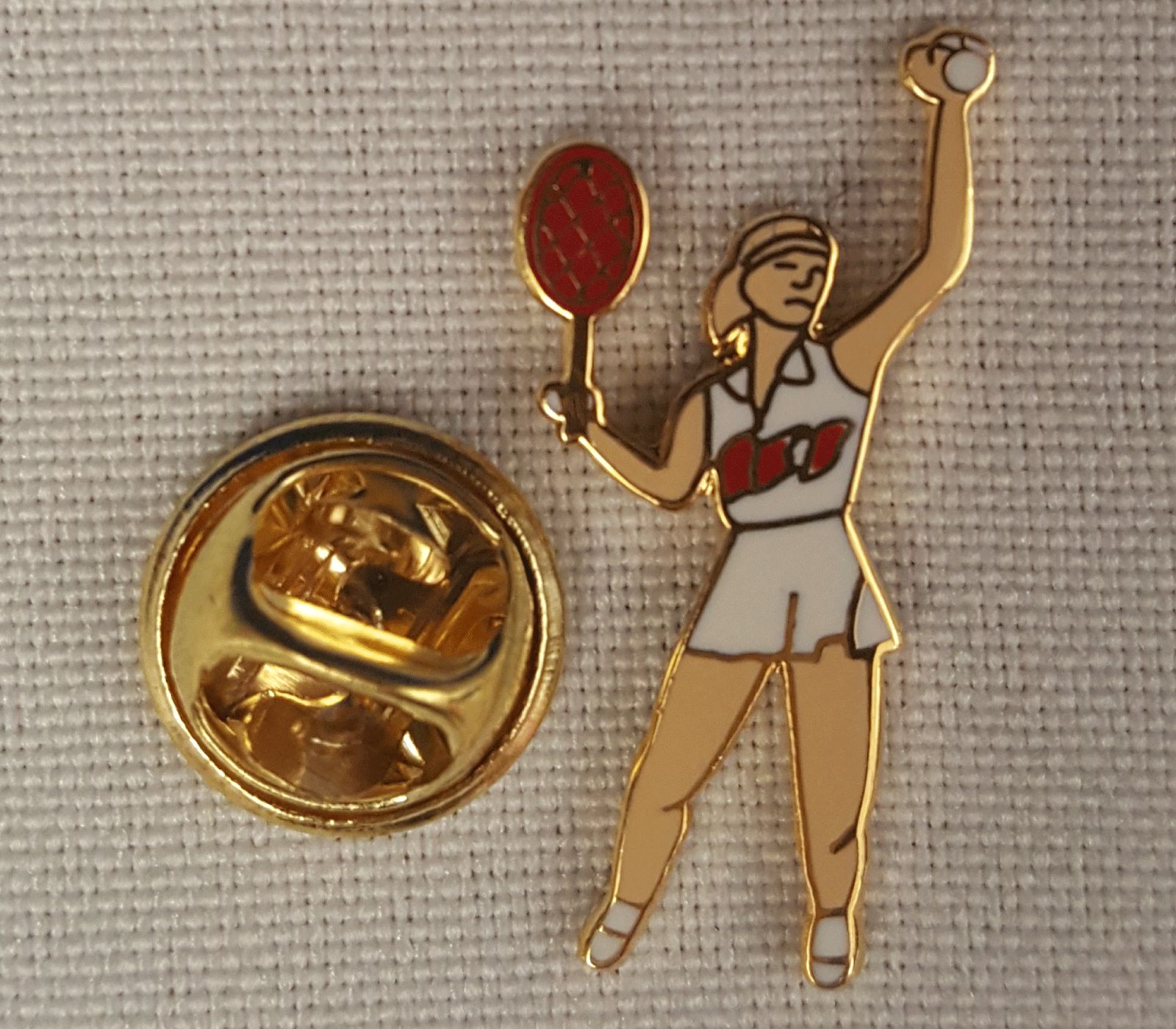 Tennis Player Lady Pin Badge | Buy Tennis Player Lady Pin Badge
