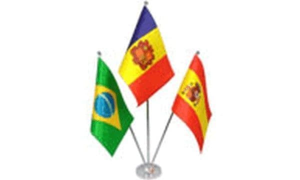 Buy Triple Satin Table Flag 3 Flags 1 Base | NWFlags