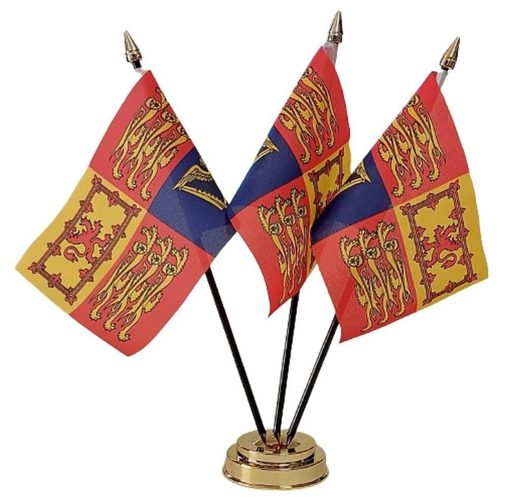 UK Royal Standard Triple Table Flag | Buy UK Royal Standard Triple ...